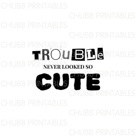 Trouble Never Looked So Cute Svg Digital Downloads Svg Png 300