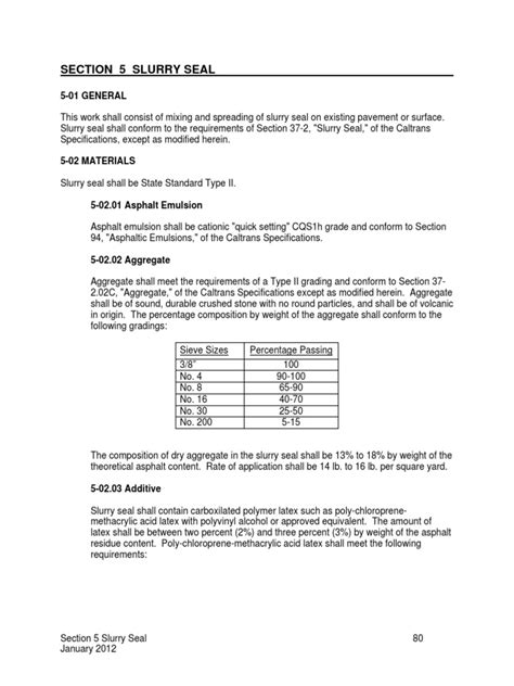 Guidance Technical Specification Section 5 Pdf Asphalt Road Surface