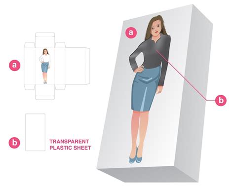 포장 상자 다이 컷 템플릿 및 3d 모형 프리미엄 벡터 포장 상자 다이 컷 템플릿 및 3d 모형 프리미엄 벡터