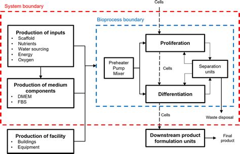 System Boundaries And Simplified Process Flow Diagram Representation Of