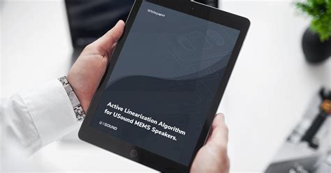 Thank You Whitepaper Active Linearization Algorithm For Usound Mems Speakers Usound