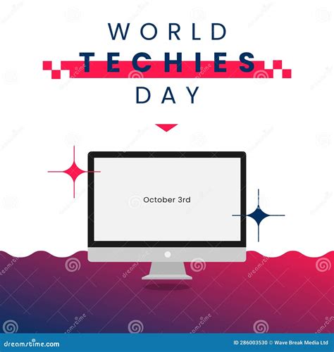 World Techies Day Text In White With Network Of Media Icons World Map