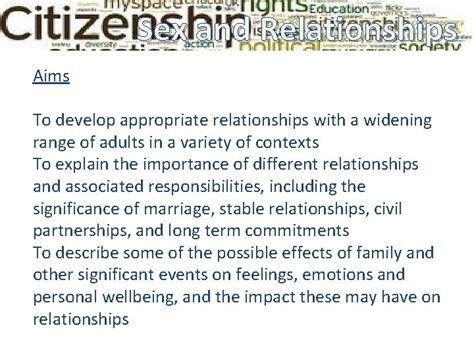 Sex And Relationships Ground Rules Sex And Relationships