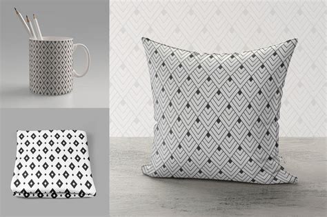 10 Seamless Rhombuses Geometric Vector Patterns
