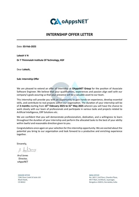 Lokesh V N On Linkedin Internship Oracleapex Softwareengineering Artificialintelligence