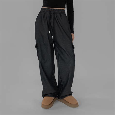 키큰여자아름다운174 [키큰여자]딘브 생지기모밴딩투웨이팬츠