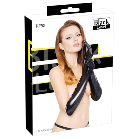 VINYL GLOVES GANTS BRILLANT BLACK LEVEL