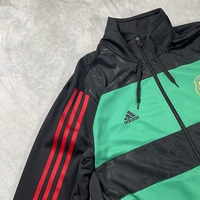 Mexico Adidas World Cup 2010 Soccer National Team Jacket Full Zip Mens