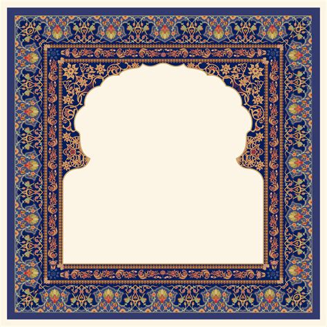 Islamic Floral Frame Traditional Islamic Design Mosque Decoration