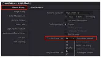 How To Change Frame Rate In Davinci Resolve