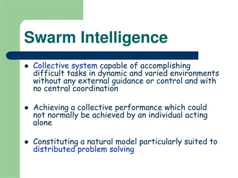 Ppt Swarm Intelligence Powerpoint Presentation Free Download Id