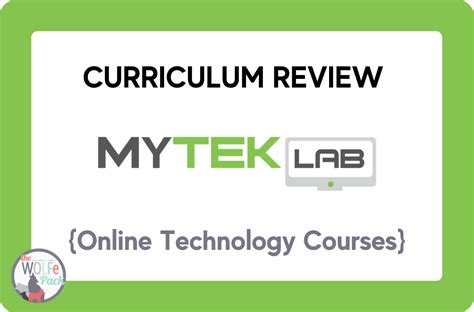 Homeschool Curriculum Review Mytek Lab Online Technology Classes The Wolfe Pack