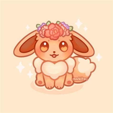 Flower Crown Eevee Cute Doodle Art Eevee Cute Cute Doodles