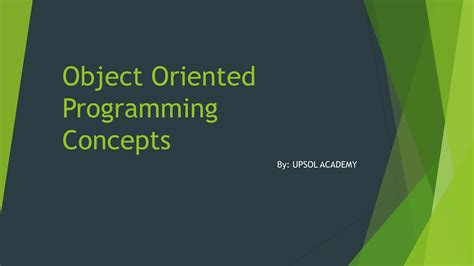 Object Oriented Programming Conceptspptx