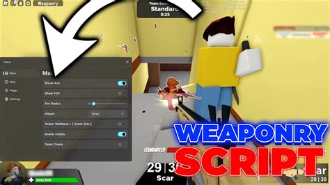 Weaponry Script Hack GUI Silent Aim ESP Chams Sniper Wallbang No Recoil More YouTube