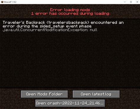 Travelers Backpack Encountering Error While Loading · Issue 514 · Tiviacz1337travelers