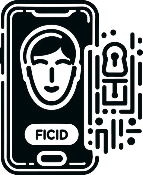 Iconic Face Id Verification In Biometric System With The Text Face Verification Icon For Web