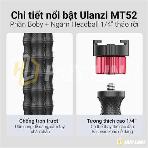 Ulanzi Mt 52 Flexible Tripod Chân Chụp Hình Bạch Tuộc Kèm 2 Tay Mở Rộng