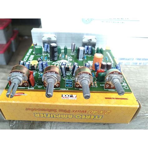 Jual Kit Amplifier Aktif Speaker Tda2004 Tda2005 Plus Subwoofer Dc 12v Shopee Indonesia