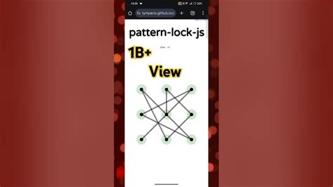 New Screen Pattern Lock 🔐😱 Shorts Youtube