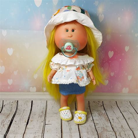Doll Mia Nines D Onil Lemon Yellow Hair Nice Blouse Denim Etsy