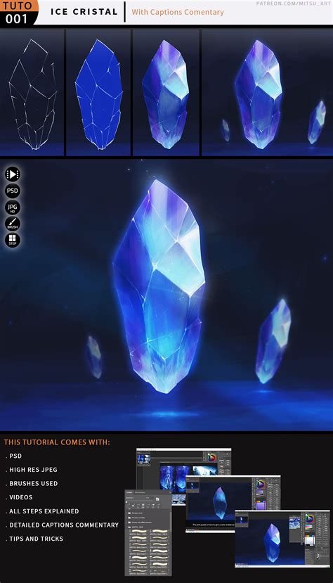 Digital Painting Tutorials Digital Art Tutorial Beginner Crystal Drawing