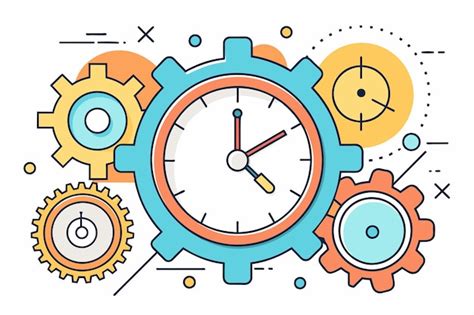 Clock And Gears Design Time Management Efficiency And Workflow Concept Premium Ai Generated Vector