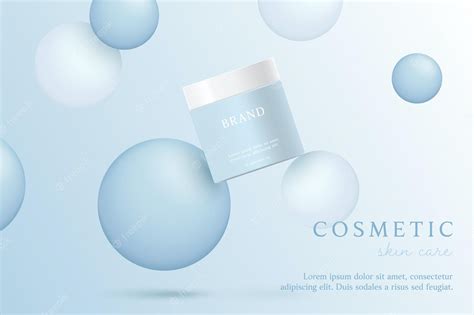 Premium Vector Blue Cosmetic 3d Background With Drop Of Liquid Bubble