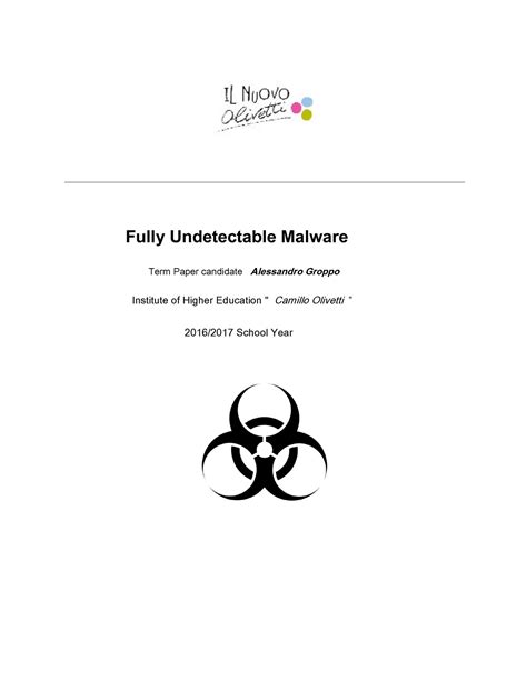 42250 How To Write Fully Undetectable Malware English Translation Fully Undetectable Malware