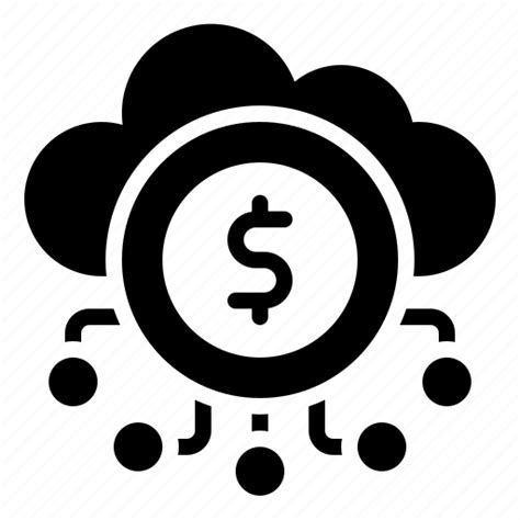 Cloud Computing Data Storage Money Bank Fintech Icon Download