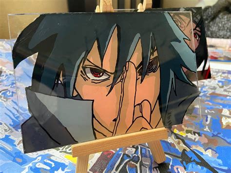 Itachi Sasuke Acrylic Glass Art On Carousell