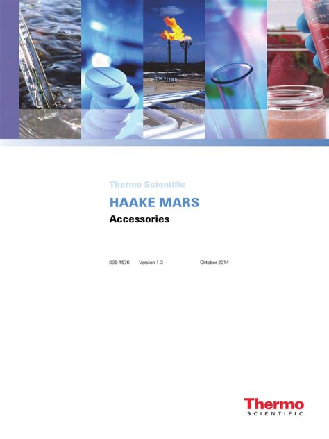 Accessories For Haake Mars V1 3 Pdf Rheology Pressure