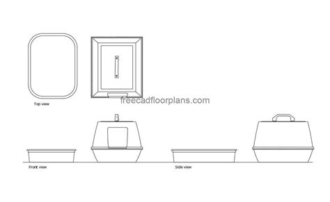 Litter Box Free Cad Drawings