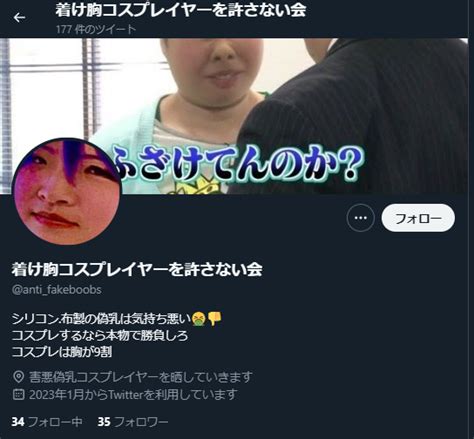さしみ on Twitter 注意喚起 anti fakeboobs 着け胸 シリコンバスト 偽乳を着けているコスプレ写真が無断