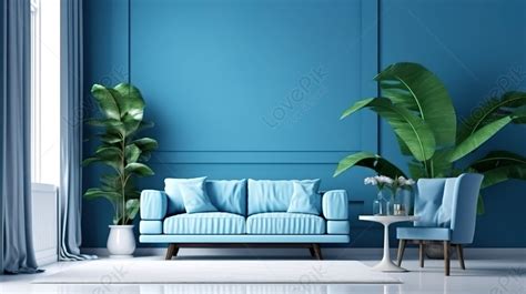 놀라운 3d 렌더링 거실 인테리어 디자인의 파란색 좌석과 흰색 액자 거실 배경 흰색 거실 배경 블루 인테리어 배경 이미지 Hd 거실 흰색 거실 블루 인테리어