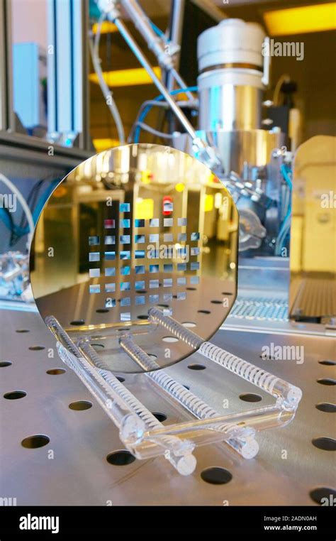 Mems Production Machined Silicon Wafer Being Used To Produce Mems