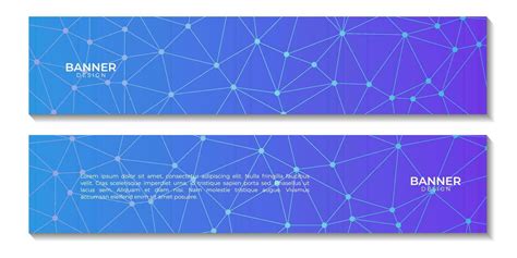 Set Of Banners Abstract Colorful Geometric Background With Triangle