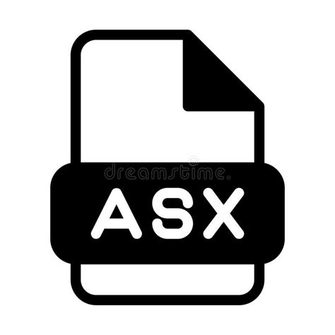 Asx File Format Video Icons Web Files Label Icon Stock Vector Illustration Of File Icons