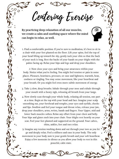Centering Exercise Pdf