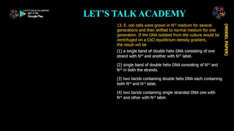 Dna Banding Patterns In Cscl Density Gradient After E Coli Shift From N15 To N14 Medium Csir