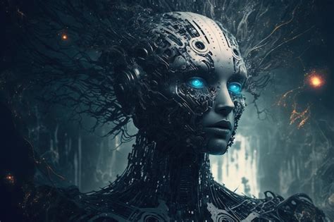 Premium Ai Image Artificial Intelligence Futuristic Cybernetic Robot Concept