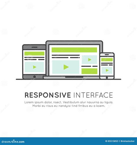 Responsive User Interface Web Design Stock Illustration Illustration Of Flexible Layout