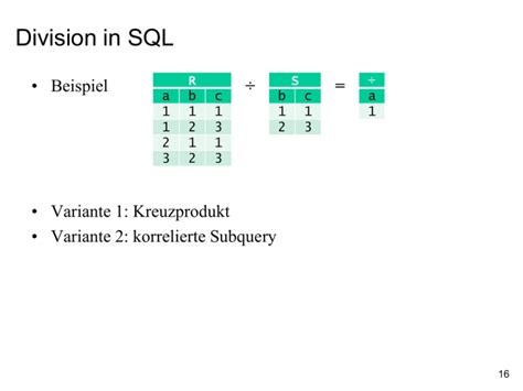 Division In Sql