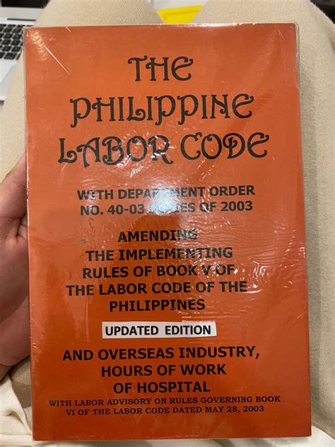 The Philippine Labor Code Hobbies And Toys Books And Magazines Religion Books On Carousell