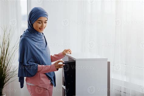 Workspace Management Young Arabic Secretary Taking Folder With