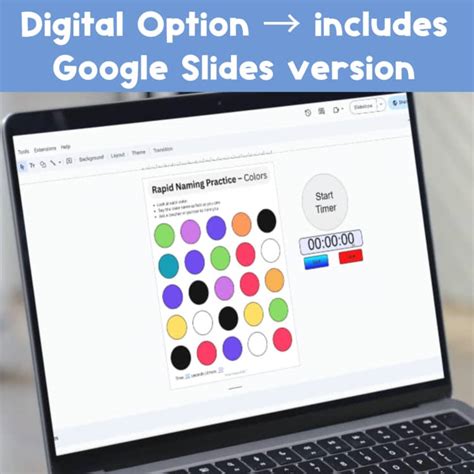 Rapid Automatized Naming Assessement Dyslexia Number Colors Automatic Practice