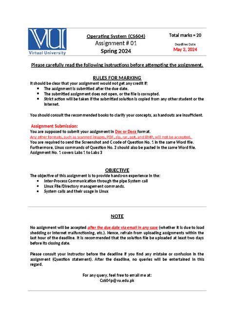 spring 2024 cs604p 1 operating system cs 604 assignment 01