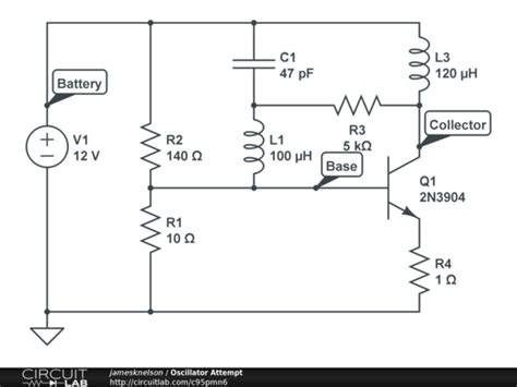 Oscillator Attempt Circuitlab