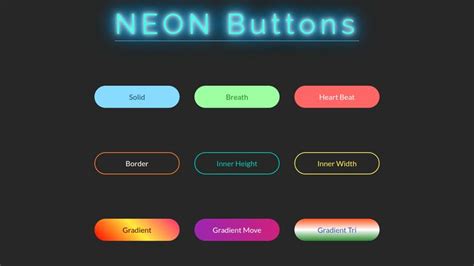 Neon Css Button