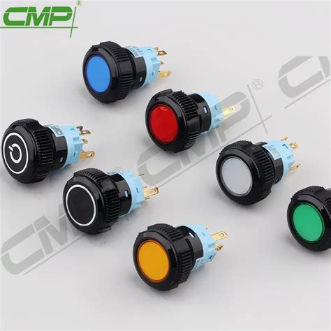 CMP Mu Series Illuminated 22mm Plastic Push Button Switch Plastic Push Button Switch And